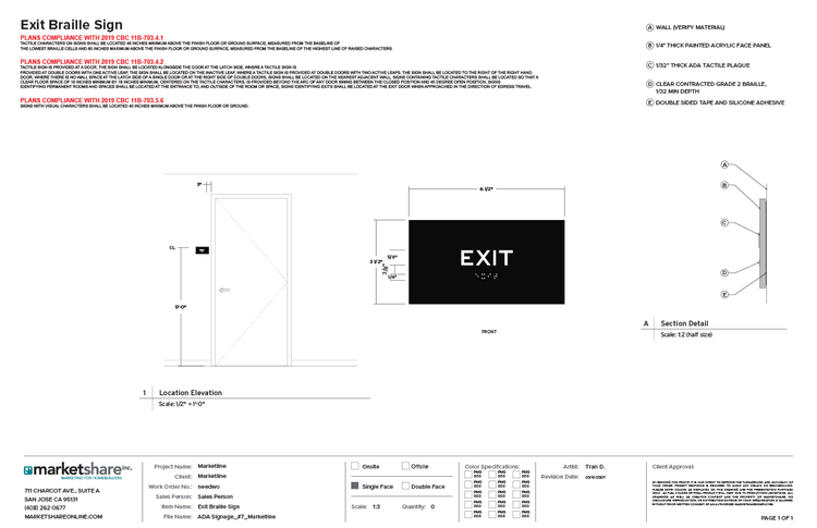 Exit Braille Sign – Marketline Online
