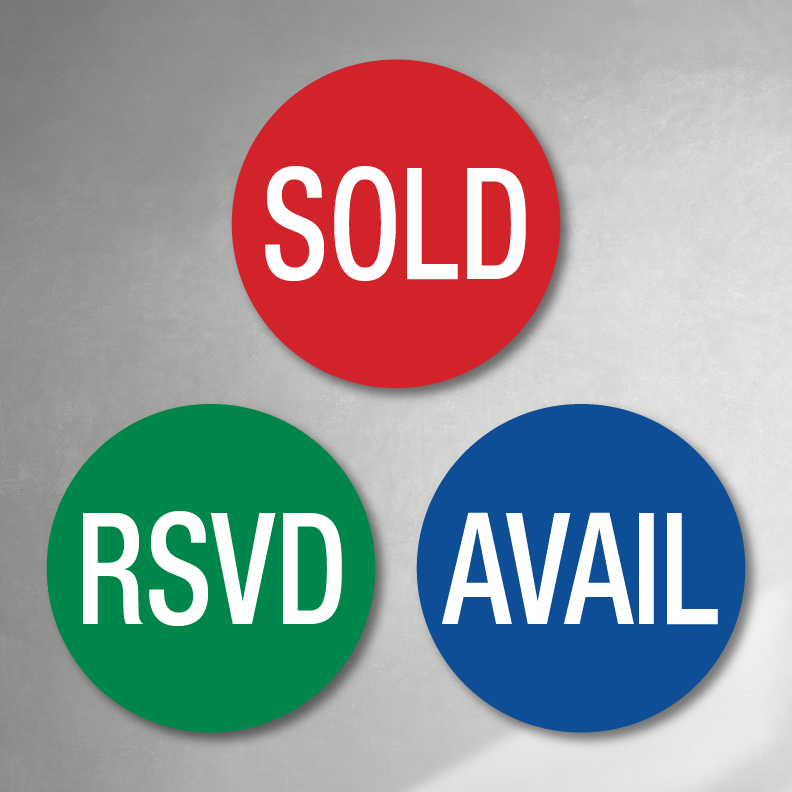 Plot Map Sticker Combo Pack of 150 (SOLD, AVAIL, RSVD) 50 each ...