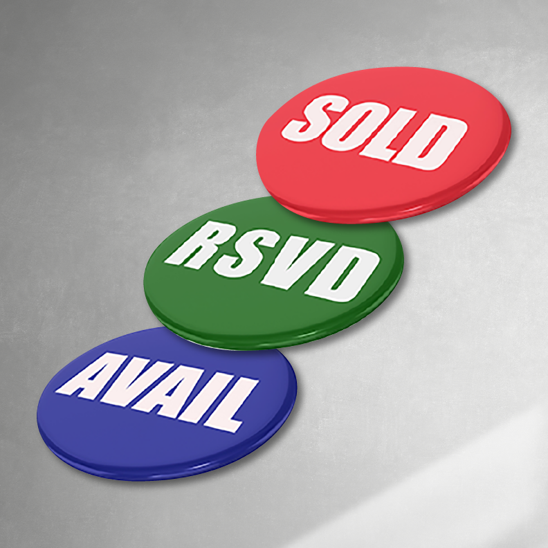 Plot Map Sticker Combo Pack of 150 (SOLD, AVAIL, RSVD) 50 each ...